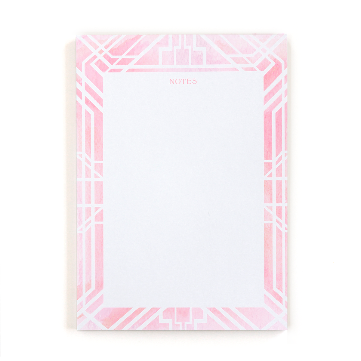 Art Deco notepad – Violet Flamingos